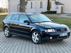 Melns Audi A4 2001 Cēsis, ar dzinēja tilpumu 2.50 L un nobraukumu 322 tūkst. km par 1890 €, foto  vietnē AUTOMOTO.COM.LV