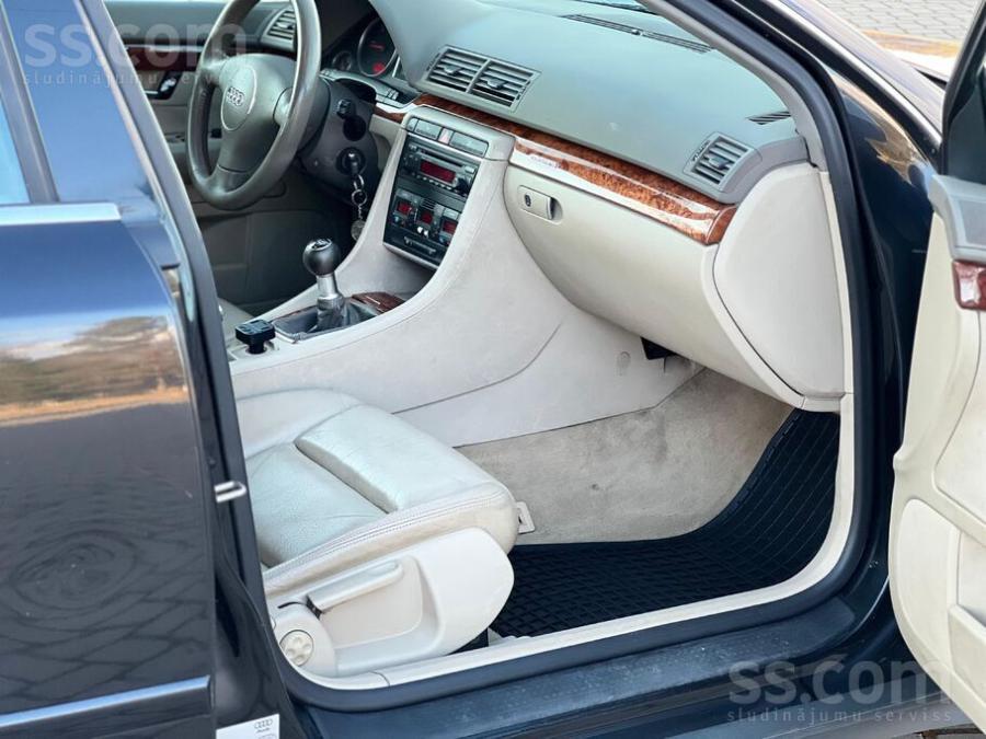 Black Audi A4 2001 in Cesis, with an engine capacity of 2.50 L and mileage of 322 thousand km for 1890 €, photo 8 on AUTOMOTO.COM.LV