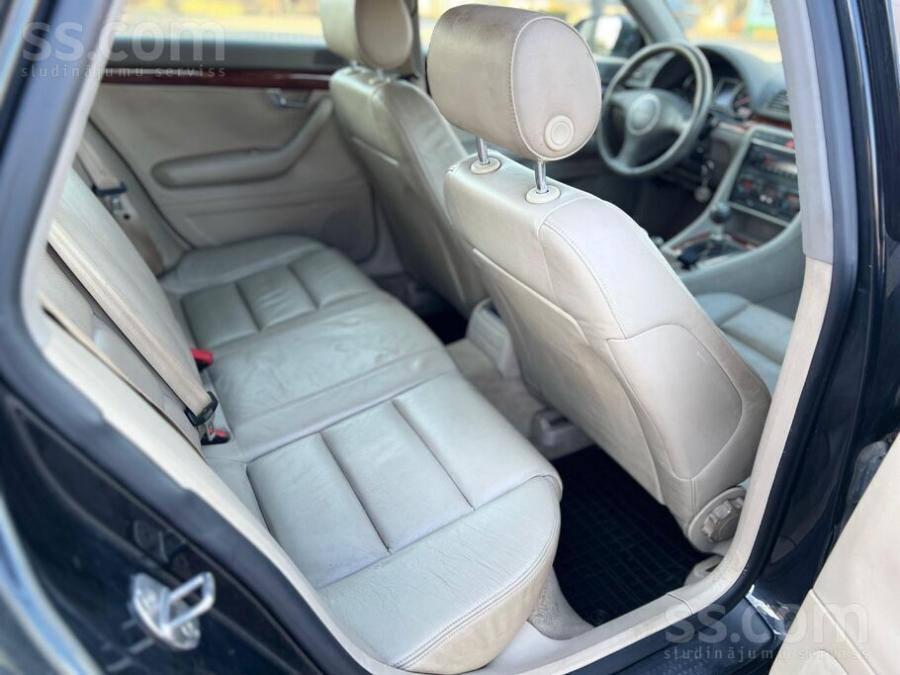 Black Audi A4 2001 in Cesis, with an engine capacity of 2.50 L and mileage of 322 thousand km for 1890 €, photo 11 on AUTOMOTO.COM.LV