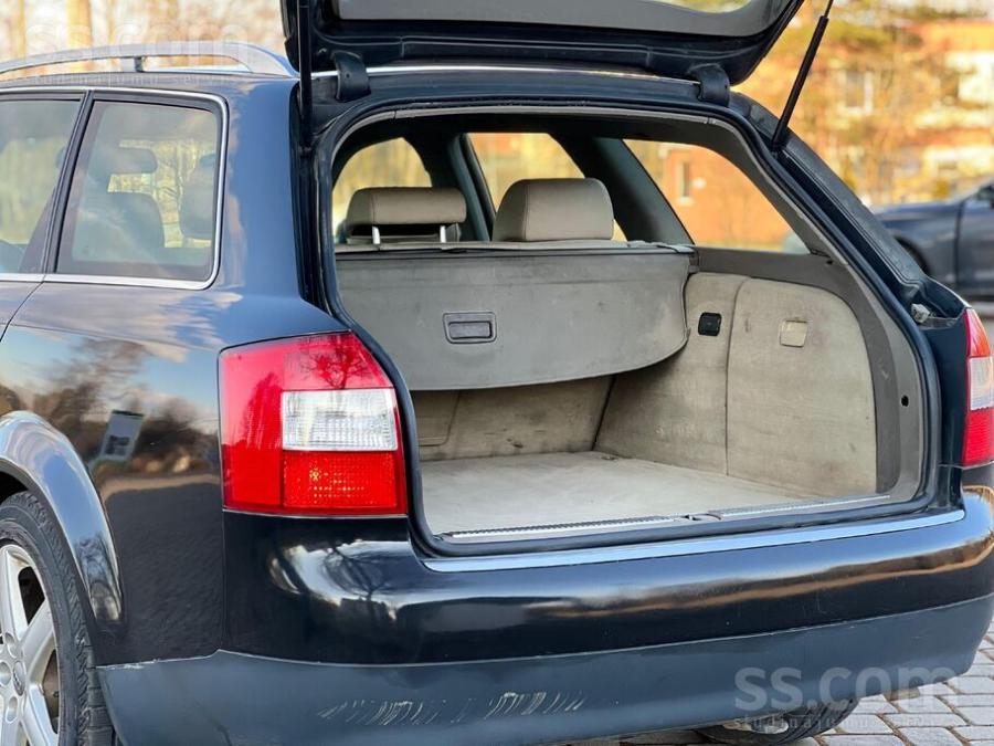 Black Audi A4 2001 in Cesis, with an engine capacity of 2.50 L and mileage of 322 thousand km for 1890 €, photo 12 on AUTOMOTO.COM.LV