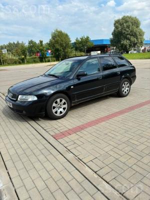 Audi A4 2001 in Jelgava on AUTOMOTO.COM.LV Black Audi A4 2001 in Jelgava, with an engine capacity of 1.90 L and mileage of 359 thousand km for 650 €, photo 1 on AUTOMOTO.COM.LV