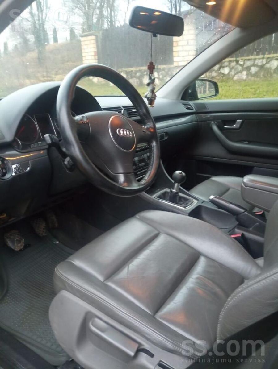 Black Audi A4 2002 in Ludza, with an engine capacity of 1.90 L and mileage of 492 thousand km for 2350 €, photo 4 on AUTOMOTO.COM.LV
