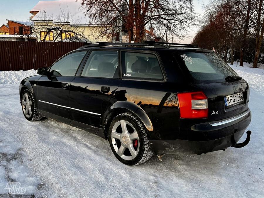 Black Audi A4 2002 in Vilnius, with an engine capacity of 1.90 L and mileage of 420 thousand km for 1199 €, photo 5 on AUTOMOTO.COM.LV