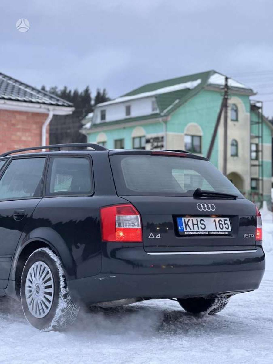Black Audi A4 2002 in Vilnius, with an engine capacity of 1.90 L and mileage of 285 thousand km for 1350 €, photo 7 on AUTOMOTO.COM.LV