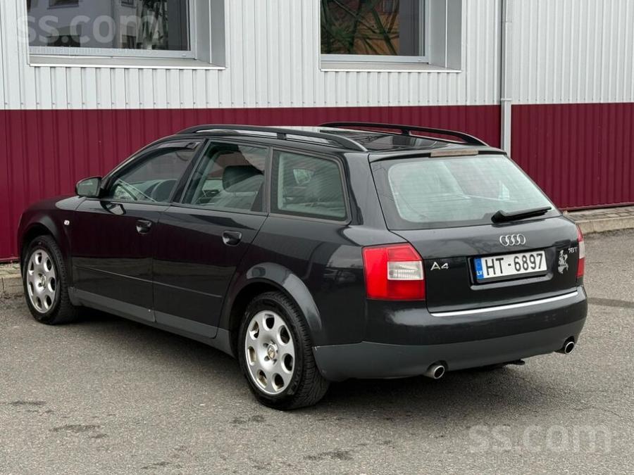 Black Audi A4 2002 in Riga, with an engine capacity of 1.80 L and mileage of 0 thousand km for 1390 €, photo 4 on AUTOMOTO.COM.LV