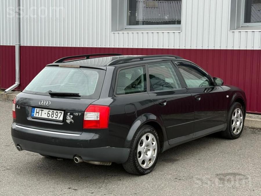 Black Audi A4 2002 in Riga, with an engine capacity of 1.80 L and mileage of 0 thousand km for 1390 €, photo 5 on AUTOMOTO.COM.LV