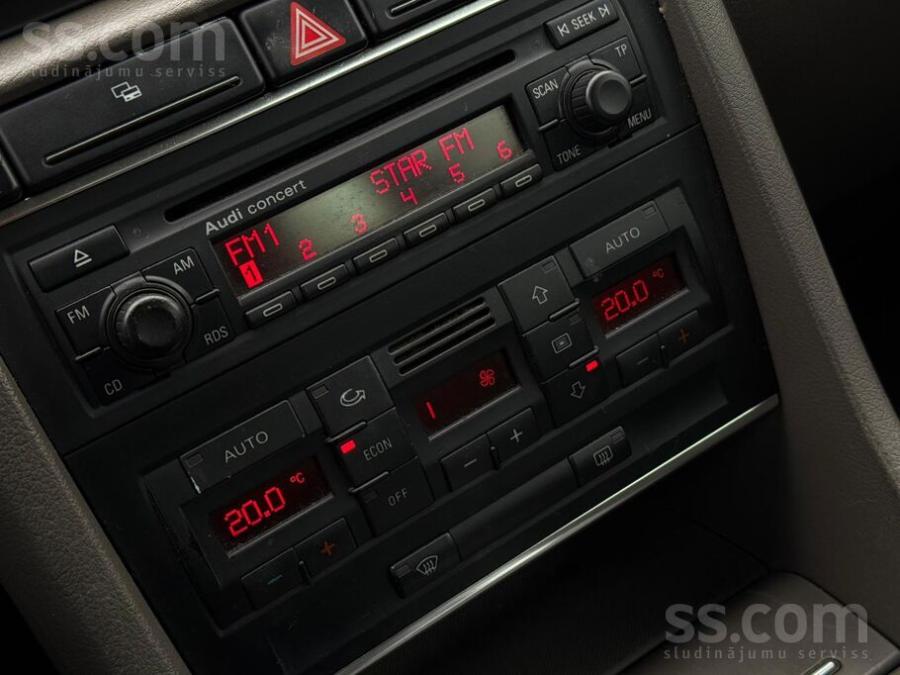 Black Audi A4 2002 in Riga, with an engine capacity of 1.80 L and mileage of 0 thousand km for 1390 €, photo 15 on AUTOMOTO.COM.LV