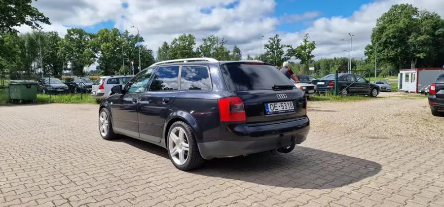 Black Audi A4 2002 in Valmiera, with an engine capacity of 2.50 L and mileage of 310 thousand km for 2150 €, photo 5 on AUTOMOTO.COM.LV