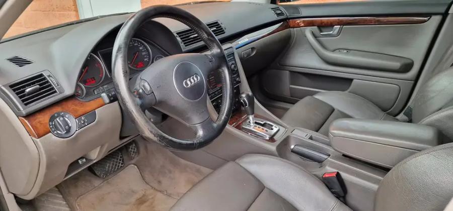 Black Audi A4 2002 in Valmiera, with an engine capacity of 2.50 L and mileage of 310 thousand km for 2150 €, photo 9 on AUTOMOTO.COM.LV