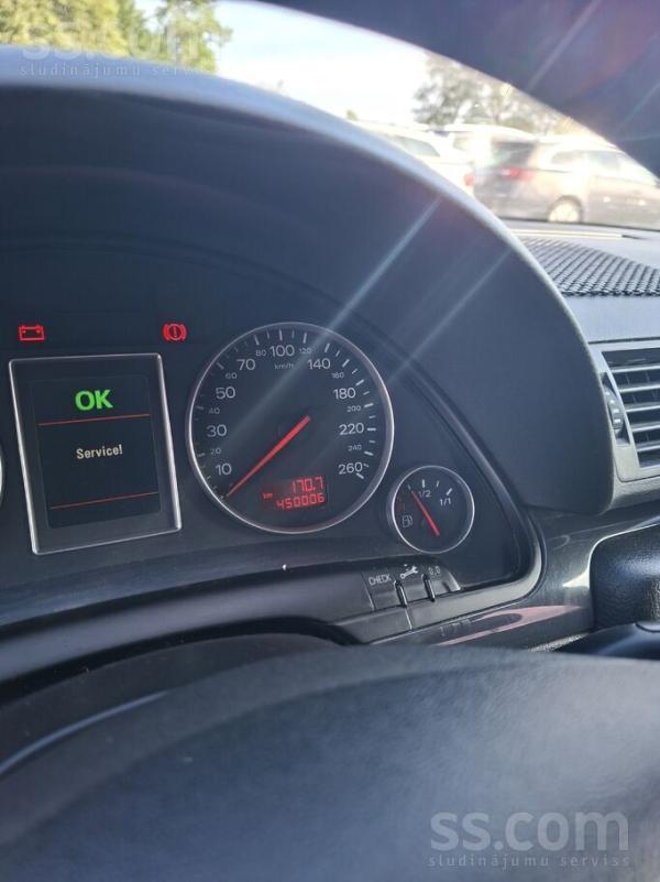 Melns Audi A4 2002 Bauska, ar dzinēja tilpumu 1.90 L un nobraukumu 450 tūkst. km par 1200 €, foto 4 vietnē AUTOMOTO.COM.LV