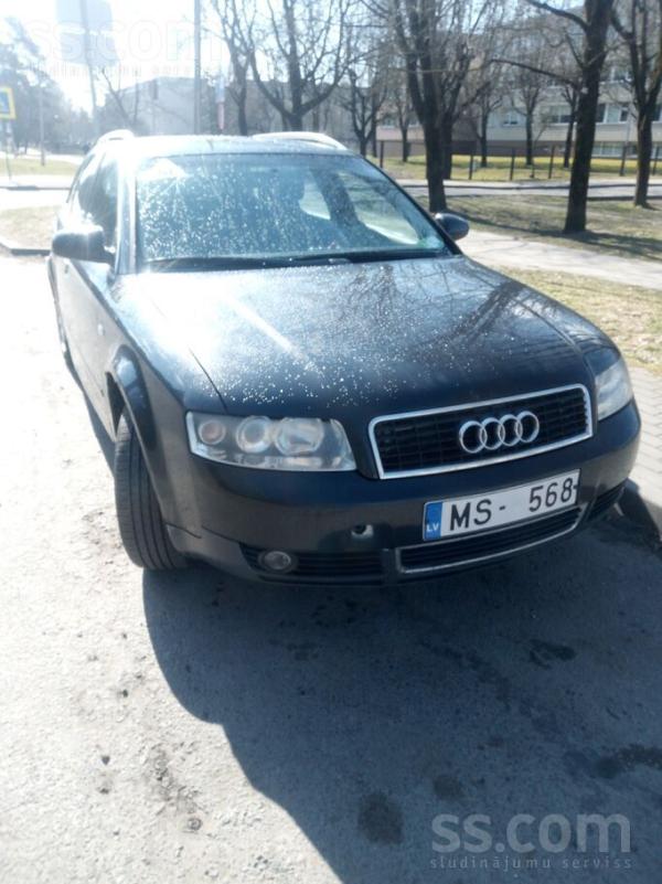 Black Audi A4 2002 in Riga, with an engine capacity of 1.90 L and mileage of 300 thousand km for 1250 €, photo 1 on AUTOMOTO.COM.LV