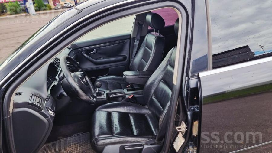 Black Audi A4 2002 in Cesis, with an engine capacity of 1.90 L and mileage of 450 thousand km for 1990 €, photo 19 on AUTOMOTO.COM.LV