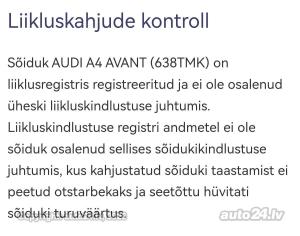 Черный Ауди А4 2003 в Выру, объемом двигателя 1.90 л и пробегом 303 тыс. км за 1350 €, фото 12 на AUTOMOTO.COM.LV