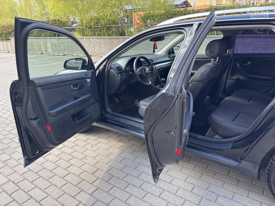 Black Audi A4 2003 in Vilnius, with an engine capacity of 1.90 L and mileage of 342 thousand km for 1050 €, photo 10 on AUTOMOTO.COM.LV