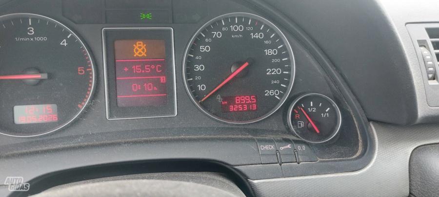 Black Audi A4 2003 in Vilnius, with an engine capacity of 1.90 L and mileage of 350 thousand km for 590 €, photo 17 on AUTOMOTO.COM.LV