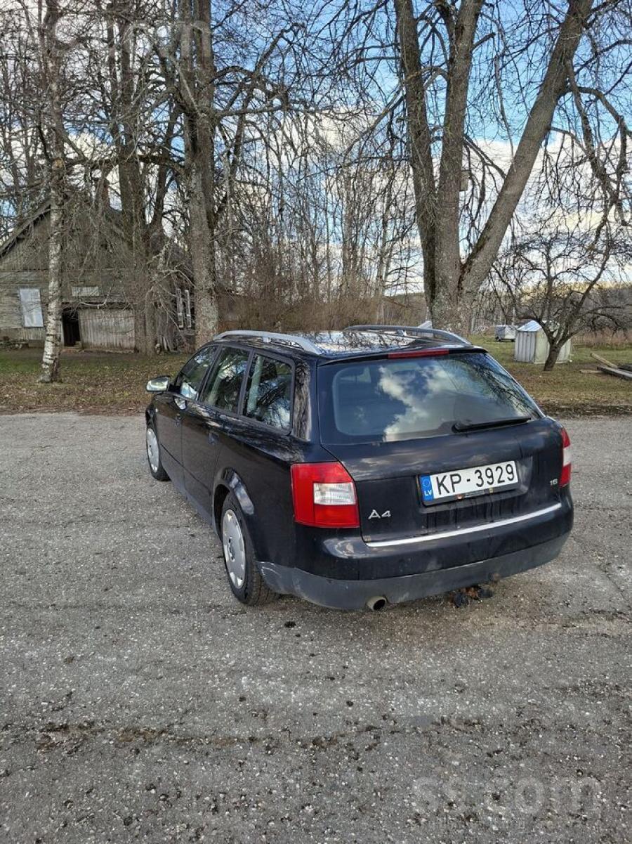 Black Audi A4 2003 in Madona, with an engine capacity of 1.60 L and mileage of 302 thousand km for 1700 €, photo 4 on AUTOMOTO.COM.LV