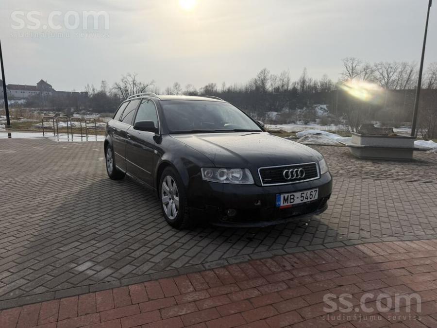 Black Audi A4 2003 in Bauska, with an engine capacity of 1.90 L and mileage of 313 thousand km for 2895 €, photo 1 on AUTOMOTO.COM.LV