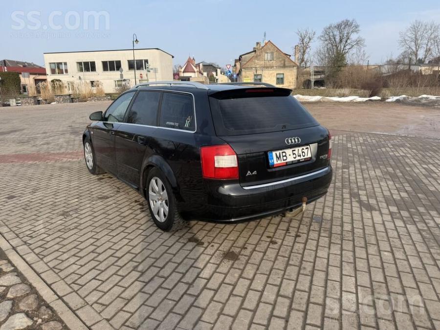 Black Audi A4 2003 in Bauska, with an engine capacity of 1.90 L and mileage of 313 thousand km for 2895 €, photo 6 on AUTOMOTO.COM.LV