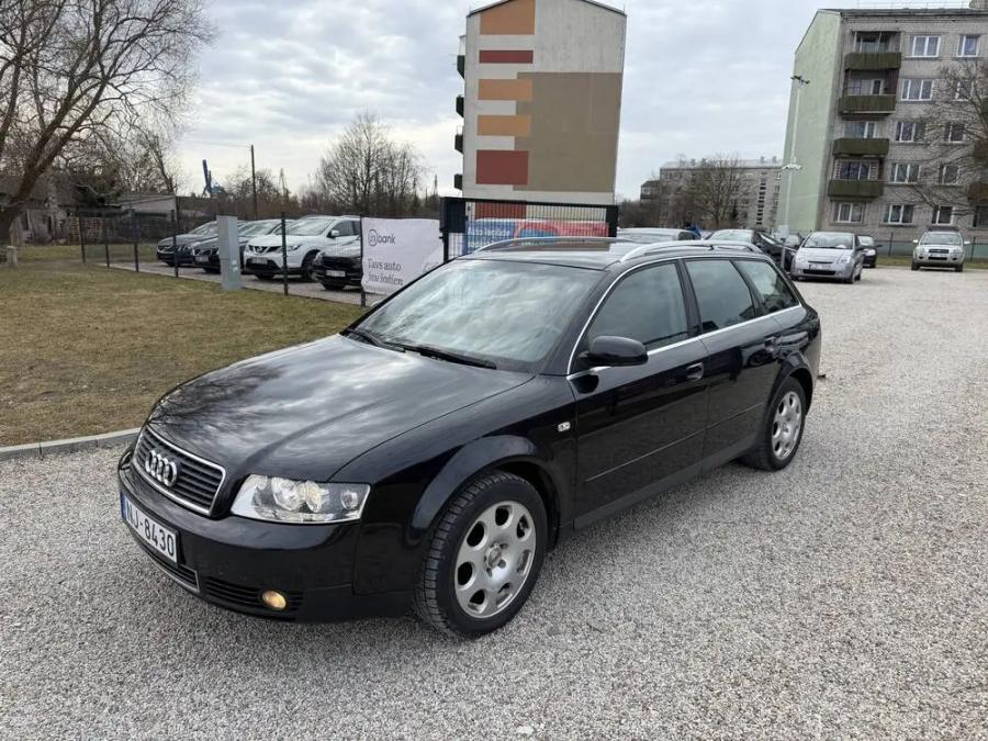 Black Audi A4 2003 in Ventspils, with an engine capacity of 2.50 L and mileage of 308 thousand km for 1990 €, photo 1 on AUTOMOTO.COM.LV