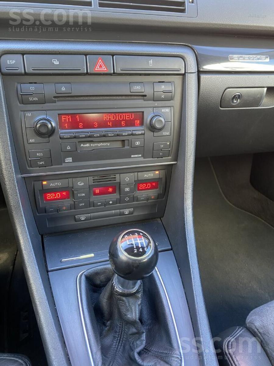 Melns Audi A4 2003 Rīga, ar dzinēja tilpumu 1.80 L un nobraukumu 359 tūkst. km par 2950 €, foto 7 vietnē AUTOMOTO.COM.LV