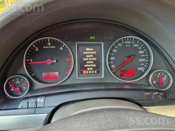 Melns Audi A4 2003 Cēsis, ar dzinēja tilpumu 2.50 L un nobraukumu 403 tūkst. km par 1350 €, foto 6 vietnē AUTOMOTO.COM.LV