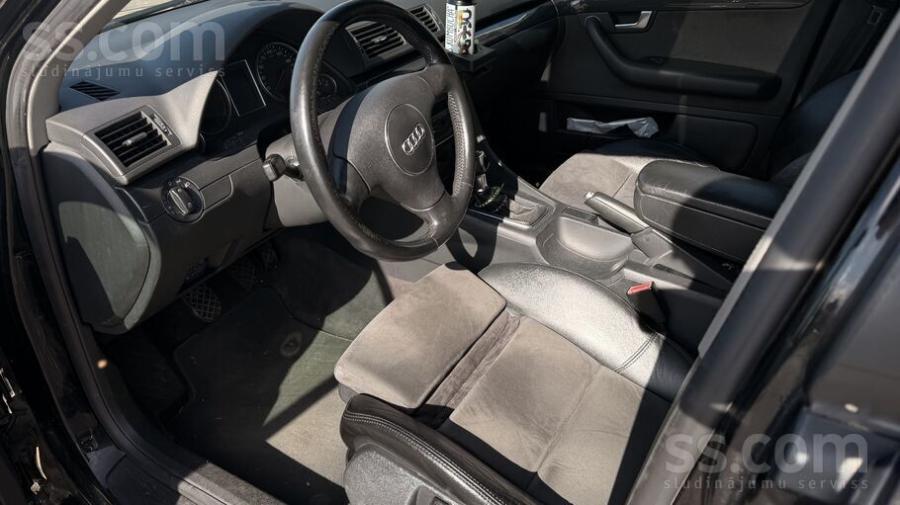 Black Audi A4 2003 in Riga, with an engine capacity of 1.80 L and mileage of 360 thousand km for 2950 €, photo 7 on AUTOMOTO.COM.LV