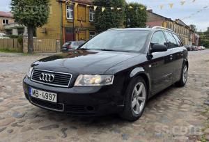 Black Audi A4 2003 in Jelgava, with an engine capacity of 1.90 L and mileage of 0 thousand km for 1390 €, photo  on AUTOMOTO.COM.LV
