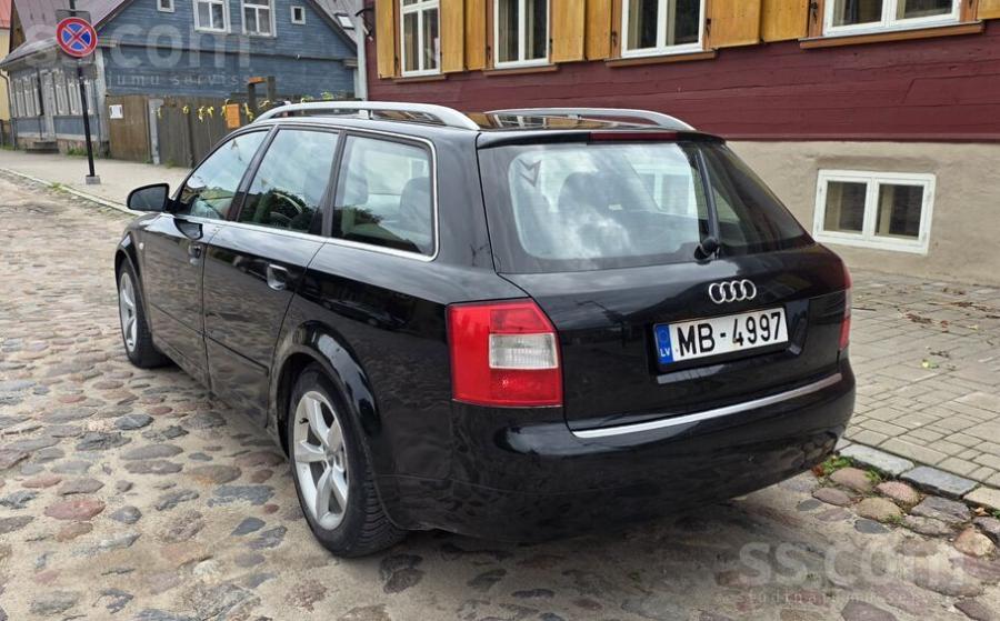 Black Audi A4 2003 in Jelgava, with an engine capacity of 1.90 L and mileage of 0 thousand km for 1390 €, photo 3 on AUTOMOTO.COM.LV