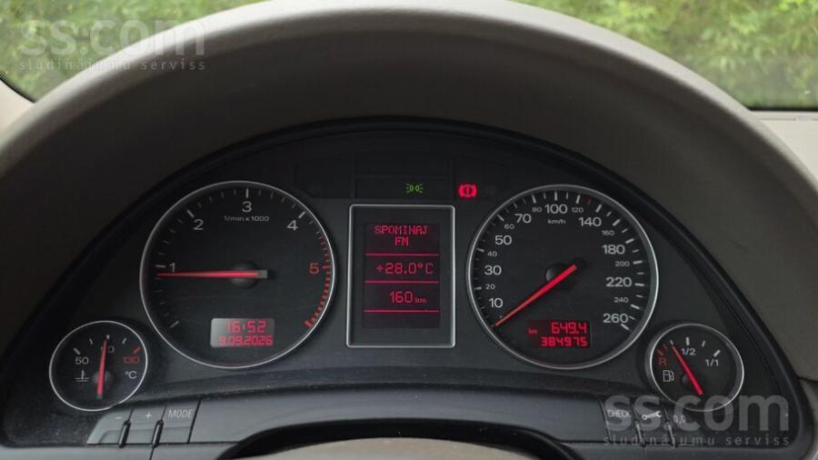 Black Audi A4 2003 in Jelgava, with an engine capacity of 1.90 L and mileage of 0 thousand km for 1390 €, photo 18 on AUTOMOTO.COM.LV