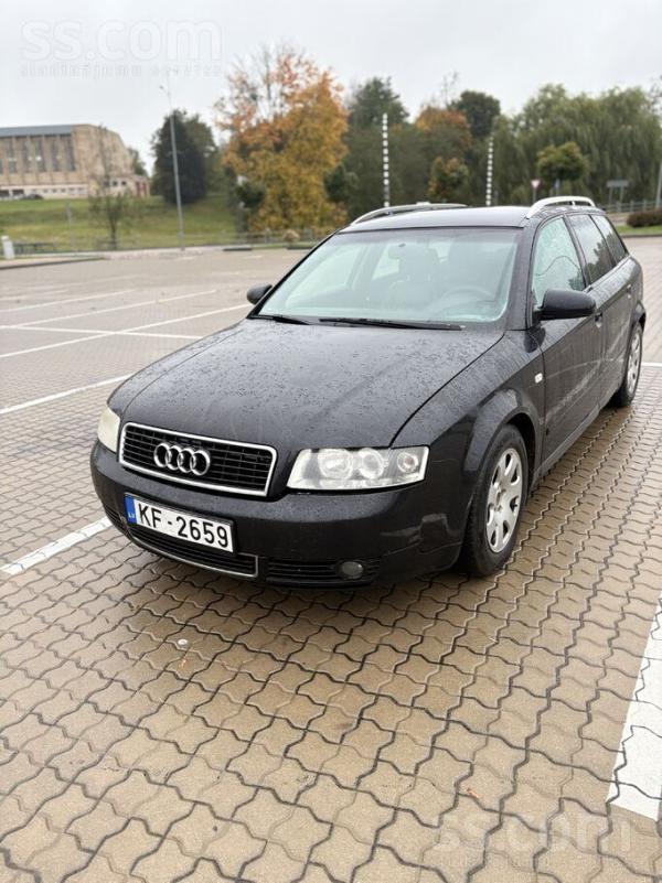 Black Audi A4 2003 in Saldus, with an engine capacity of 1.90 L and mileage of 386 thousand km for 1250 €, photo 1 on AUTOMOTO.COM.LV