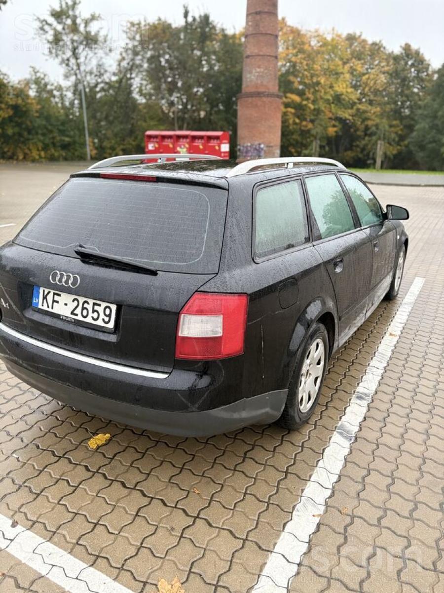 Black Audi A4 2003 in Saldus, with an engine capacity of 1.90 L and mileage of 386 thousand km for 1250 €, photo 5 on AUTOMOTO.COM.LV