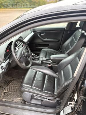Black Audi A4 2003 in Saldus, with an engine capacity of 1.90 L and mileage of 386 thousand km for 1250 €, photo 8 on AUTOMOTO.COM.LV