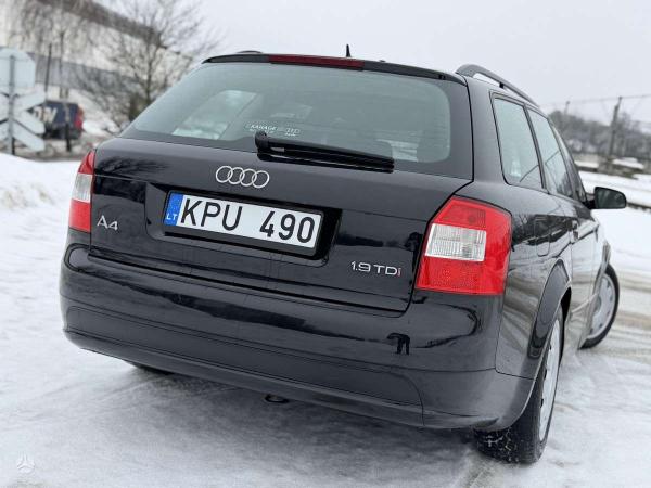 Black Audi A4 2004 in Vilnius, with an engine capacity of 1.90 L and mileage of 181 thousand km for 2650 €, photo 6 on AUTOMOTO.COM.LV