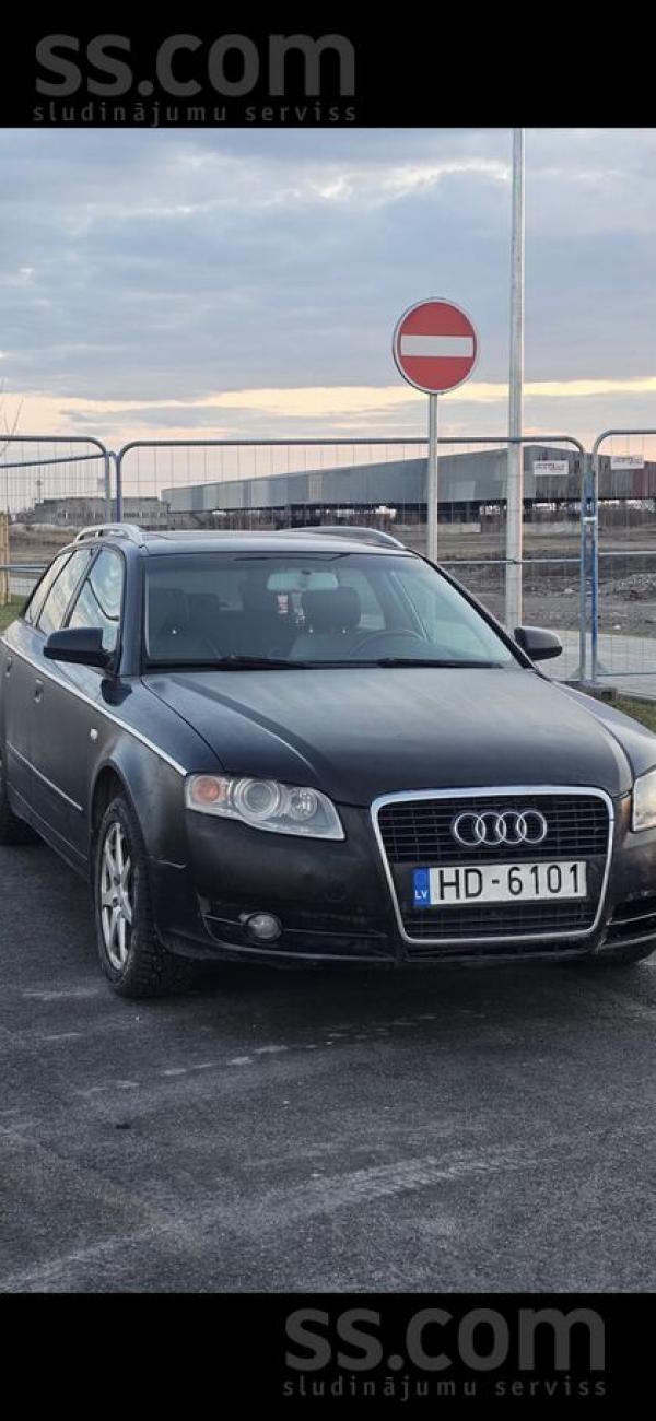 Black Audi A4 2004 in Liepaja, with an engine capacity of 2.00 L and mileage of 415 thousand km for 1300 €, photo 1 on AUTOMOTO.COM.LV
