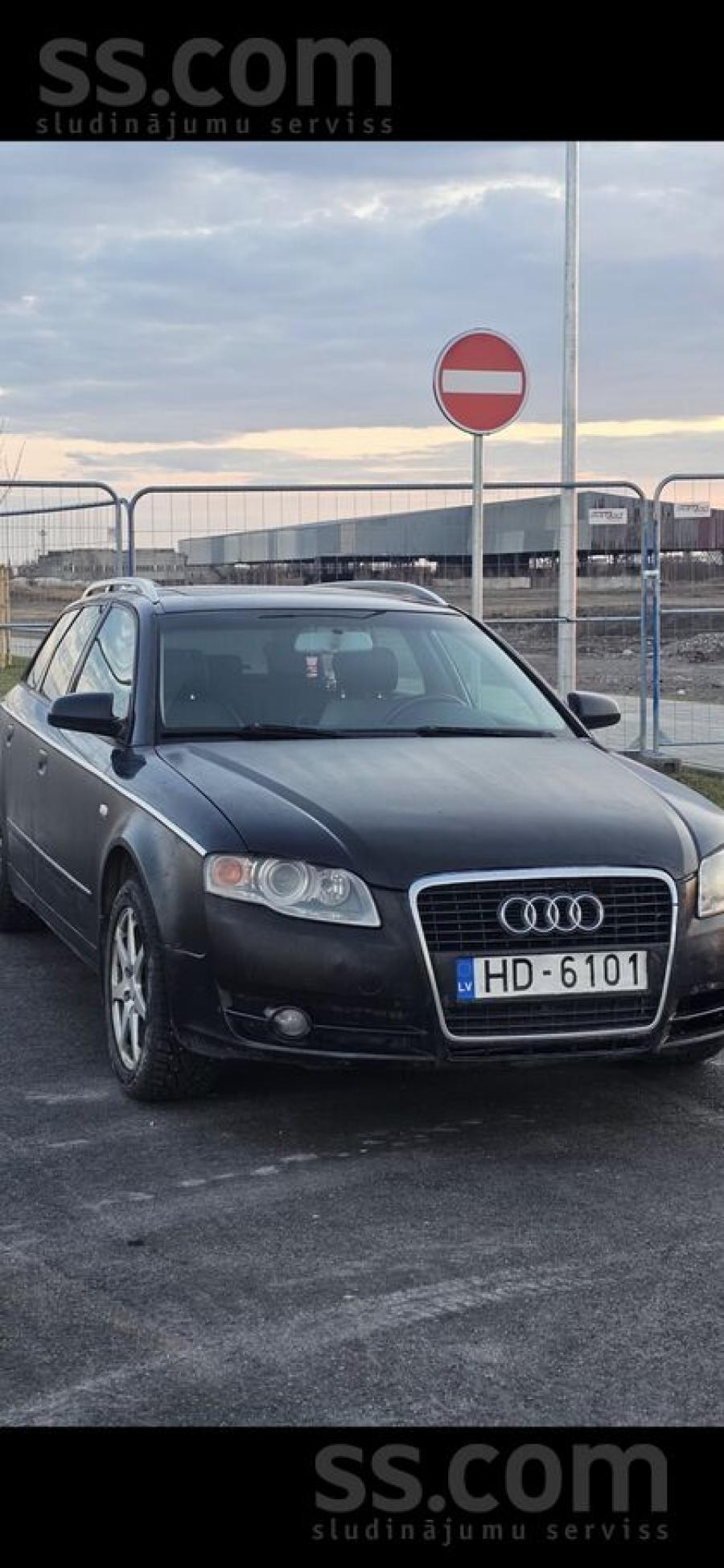 Black Audi A4 2004 in Liepaja, with an engine capacity of 2.00 L and mileage of 415 thousand km for 1300 €, photo 1 on AUTOMOTO.COM.LV