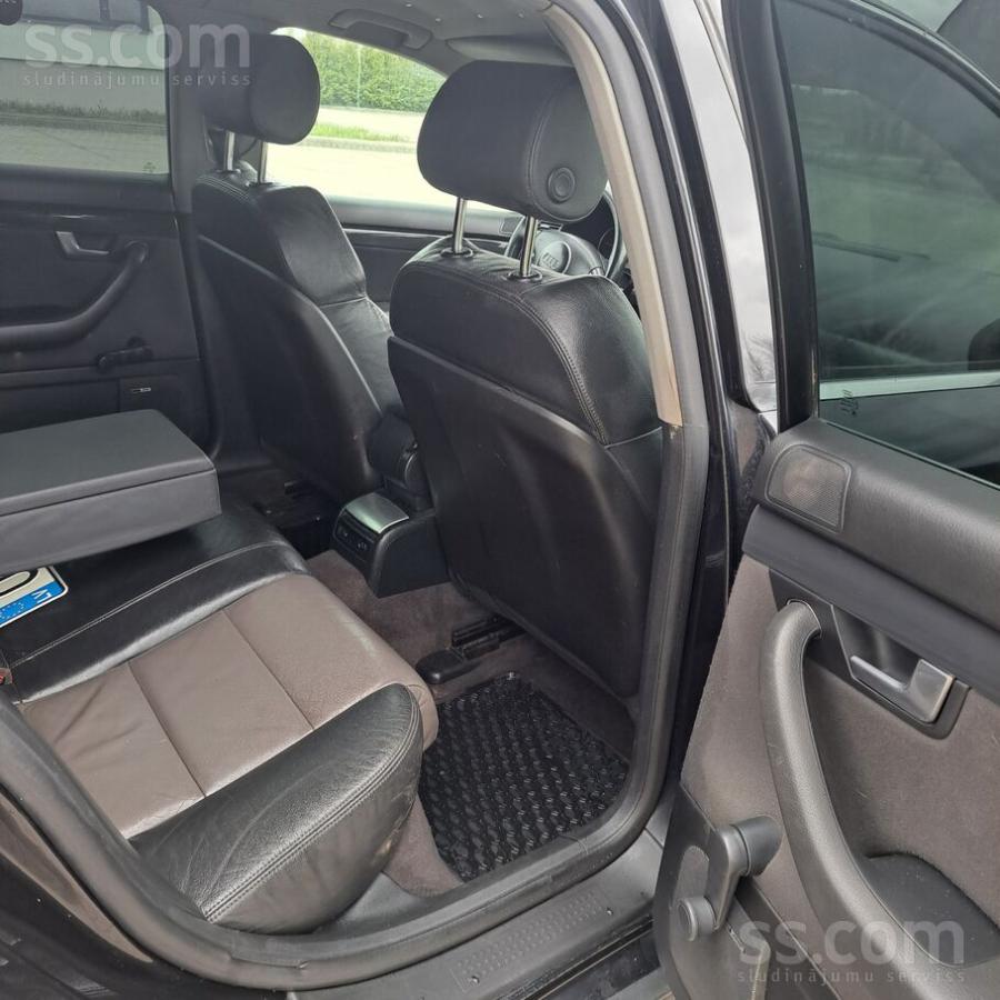 Black Audi A4 2004 in Rezekne, with an engine capacity of 1.90 L and mileage of 0 thousand km for 2380 €, photo 11 on AUTOMOTO.COM.LV