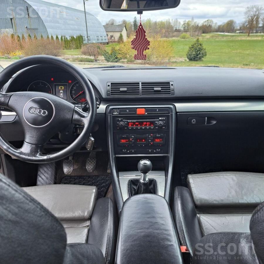 Black Audi A4 2004 in Rezekne, with an engine capacity of 1.90 L and mileage of 0 thousand km for 2380 €, photo 13 on AUTOMOTO.COM.LV
