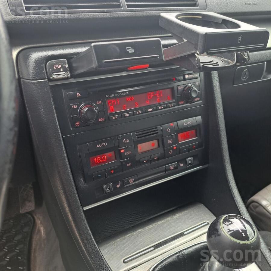 Black Audi A4 2004 in Rezekne, with an engine capacity of 1.90 L and mileage of 0 thousand km for 2380 €, photo 16 on AUTOMOTO.COM.LV