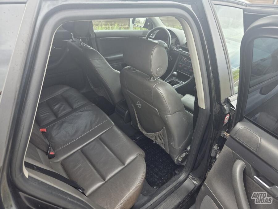 Black Audi A4 2004 in Kaunas, with an engine capacity of 2.50 L and mileage of 400 thousand km for 1199 €, photo 11 on AUTOMOTO.COM.LV