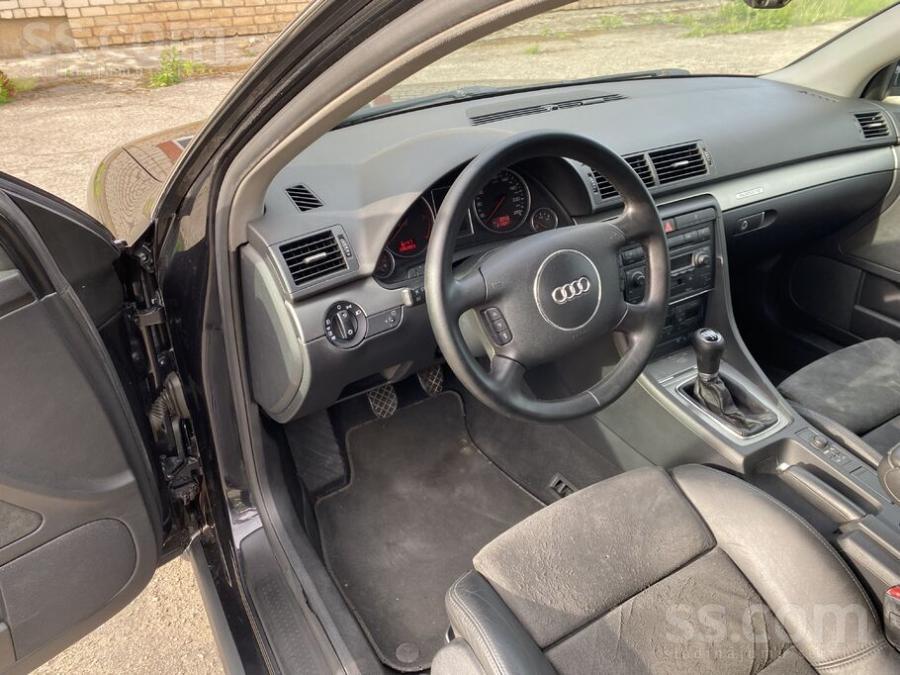 Black Audi A4 2004 in Ludza, with an engine capacity of 1.90 L and mileage of 0 thousand km for 4150 €, photo 12 on AUTOMOTO.COM.LV
