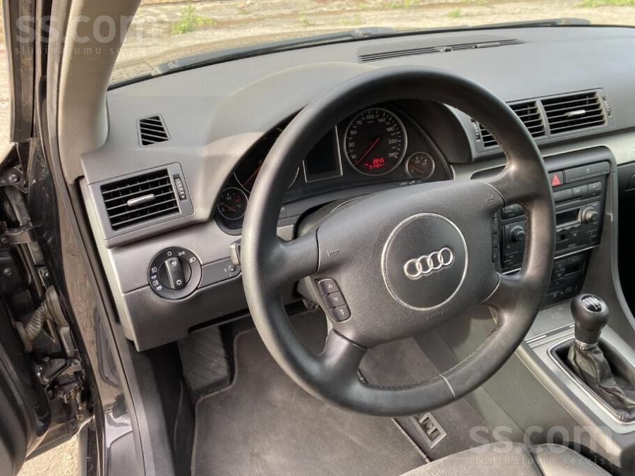 Black Audi A4 2004 in Ludza, with an engine capacity of 1.90 L and mileage of 0 thousand km for 4150 €, photo 13 on AUTOMOTO.COM.LV