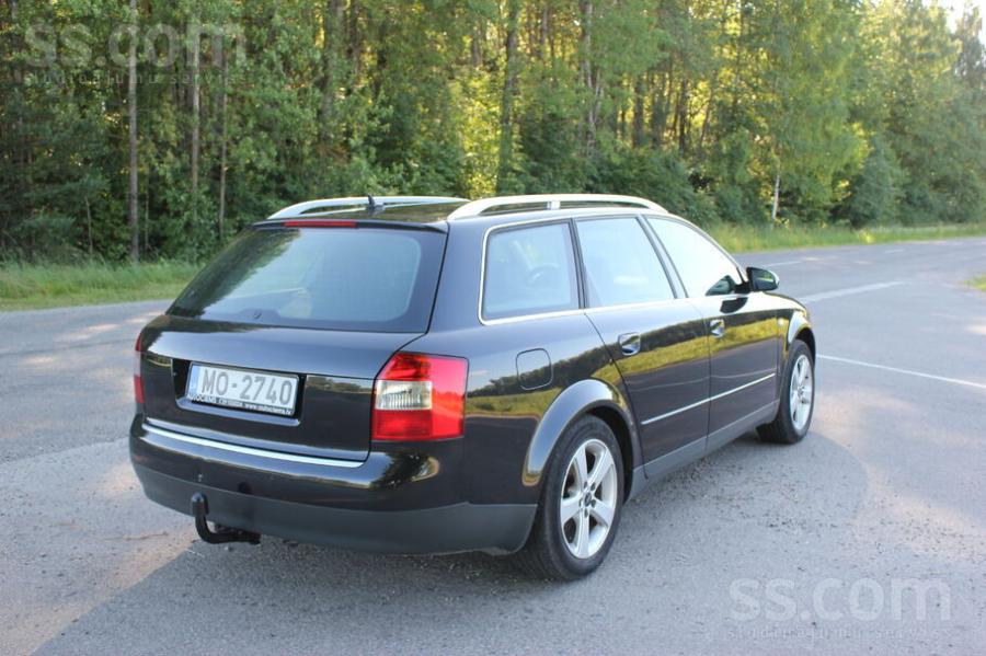 Black Audi A4 2004 in Bauska, with an engine capacity of 1.90 L and mileage of 281 thousand km for 2500 €, photo 6 on AUTOMOTO.COM.LV