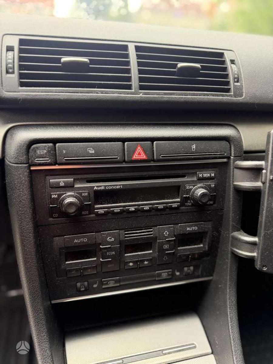 Black Audi A4 2004 in Kaunas, with an engine capacity of 1.90 L and mileage of 377 thousand km for 1000 €, photo 23 on AUTOMOTO.COM.LV