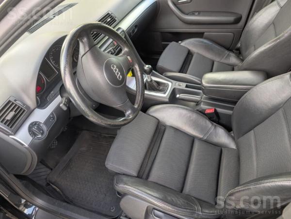 Black Audi A4 2004 in Jekabpils, with an engine capacity of 2.00 L and mileage of 269 thousand km for 1799 €, photo 6 on AUTOMOTO.COM.LV