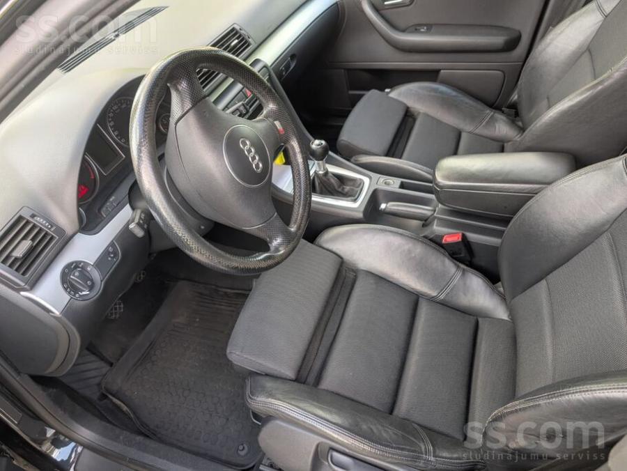 Black Audi A4 2004 in Jekabpils, with an engine capacity of 2.00 L and mileage of 269 thousand km for 1799 €, photo 7 on AUTOMOTO.COM.LV