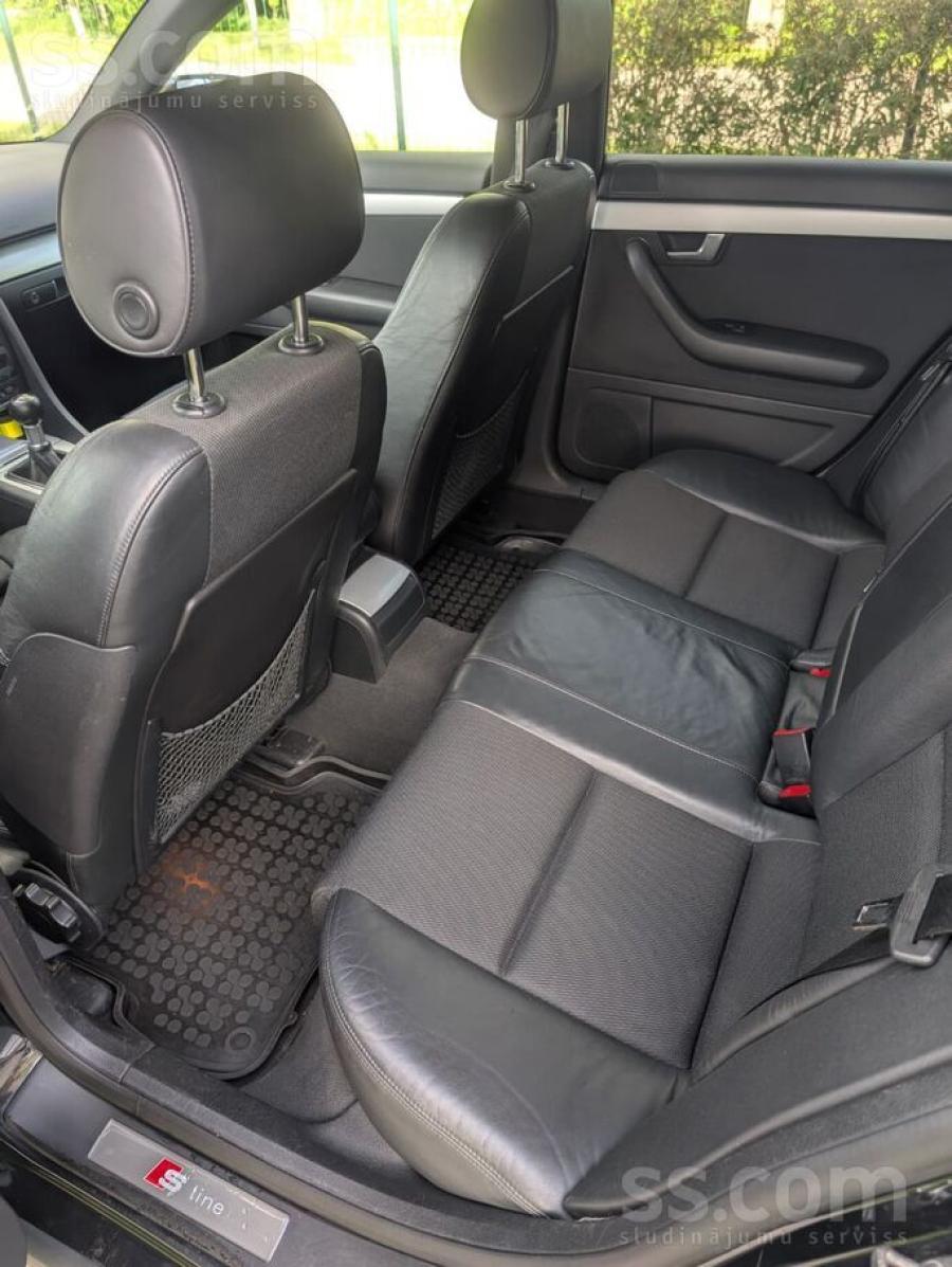 Black Audi A4 2004 in Jekabpils, with an engine capacity of 2.00 L and mileage of 269 thousand km for 1799 €, photo 10 on AUTOMOTO.COM.LV