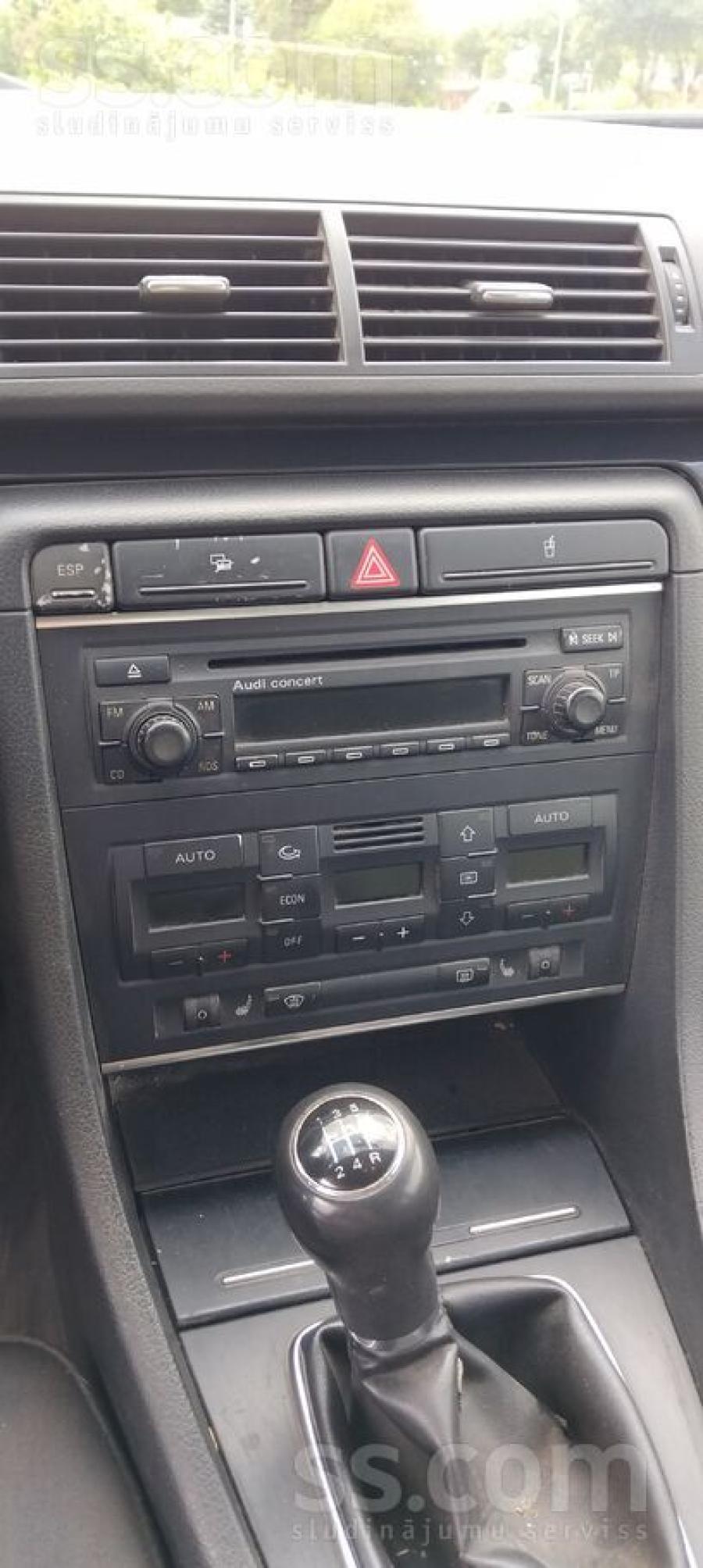 Melns Audi A4 2004 Cēsis, ar dzinēja tilpumu 2.00 L un nobraukumu 268 tūkst. km par 990 €, foto 4 vietnē AUTOMOTO.COM.LV