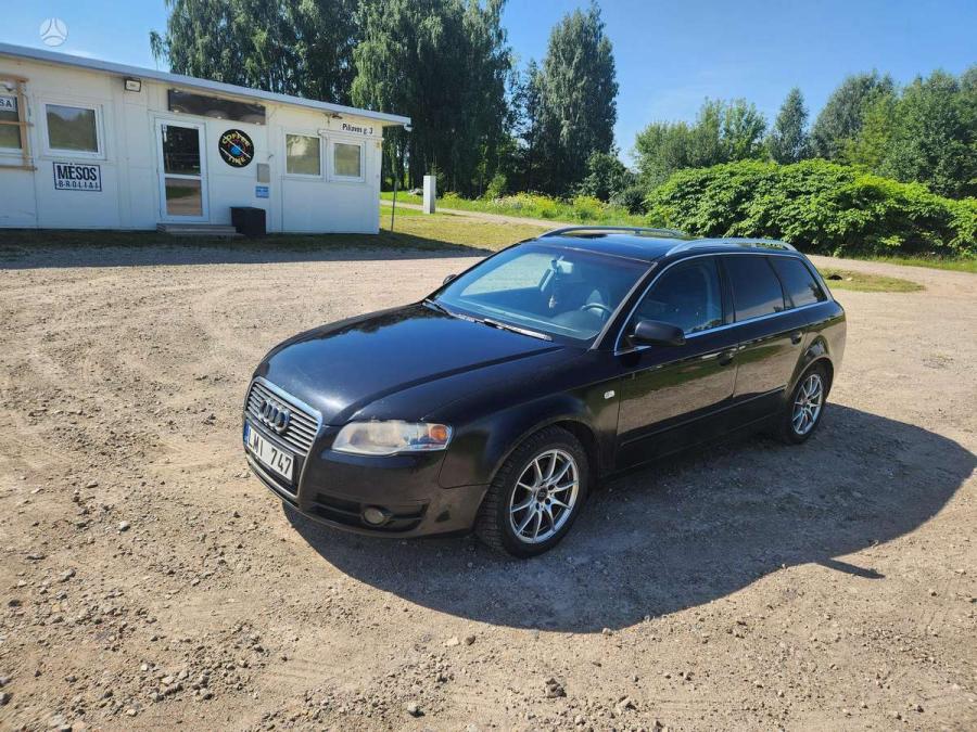 Black Audi A4 2004 in Vilnius, with an engine capacity of 1.97 L and mileage of 516 thousand km for 1900 €, photo 1 on AUTOMOTO.COM.LV