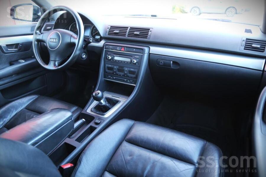 Melns Audi A4 2004 Rīga, ar dzinēja tilpumu 1.90 L un nobraukumu 320 tūkst. km par 1995 €, foto 10 vietnē AUTOMOTO.COM.LV