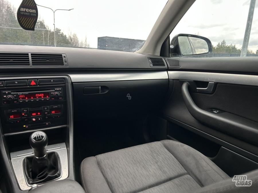 Black Audi A4 2005 in Vilnius, with an engine capacity of 1.90 L and mileage of 420 thousand km for 2199 €, photo 15 on AUTOMOTO.COM.LV